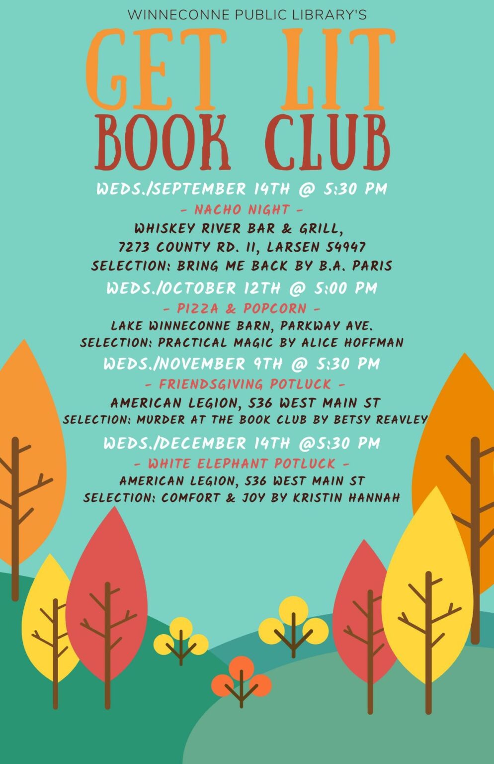 Winneconne Public Library | Get Lit Book Club
